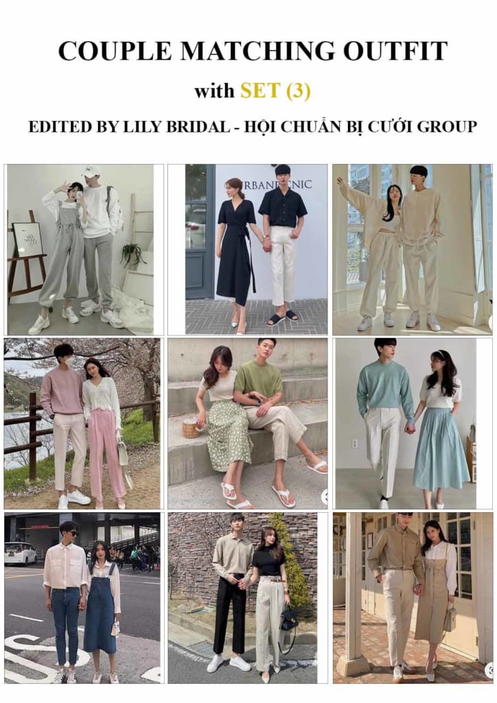 Tổng Hợp Các Set Phối Đồ Couple Cho Cặp Đôi - Lily Planner